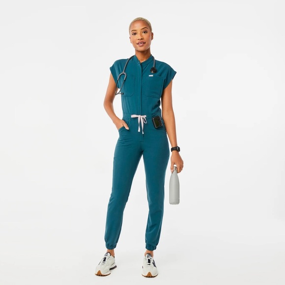 Figs | Pants & Jumpsuits | Figs Caribbean Blue Jumpsuit Xxs | Poshmark